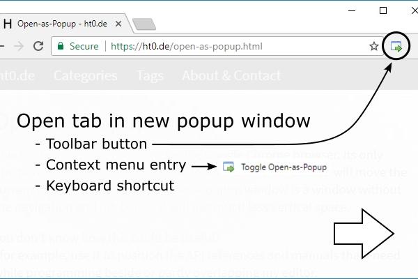 Open-as-Popup - Chrome 应用商店-Chrome插件下载-收藏猫插件