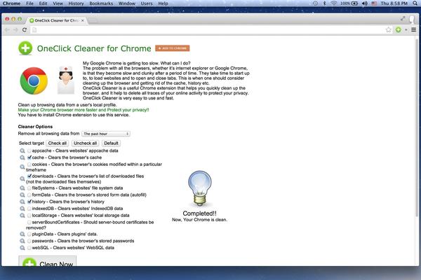 OneClick Cleaner for Chrome - Chrome 应用商店-Chrome插件下载-收藏猫插件